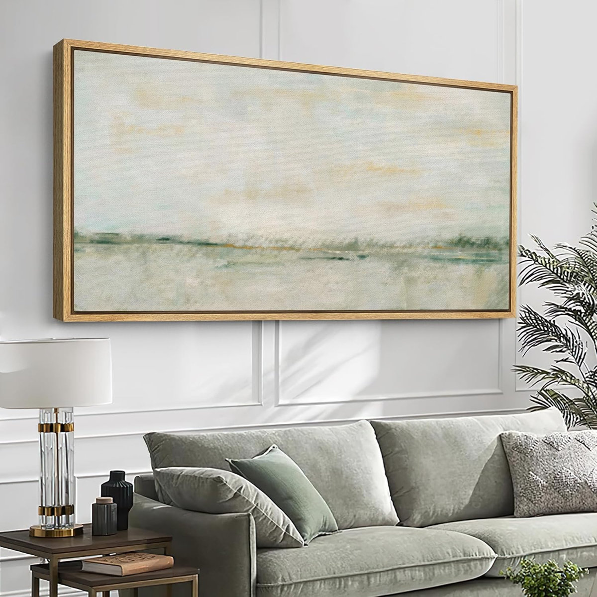 IDEA4WALL Minimal Landscape Subtle Abstract in Soft Tones Modern Art ...
