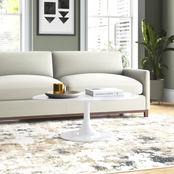 Oval White Coffee Tables You'll Love | Wayfair