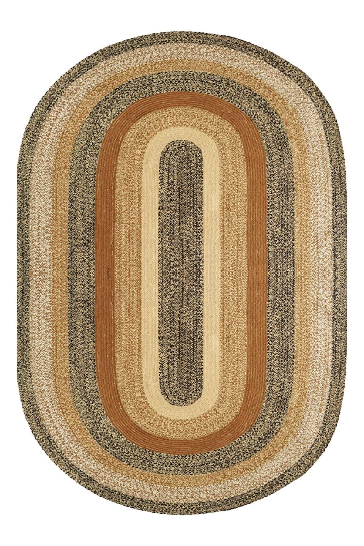 Rugpera Oval Jutte Area Rug with Non-Slip Backing | Wayfair