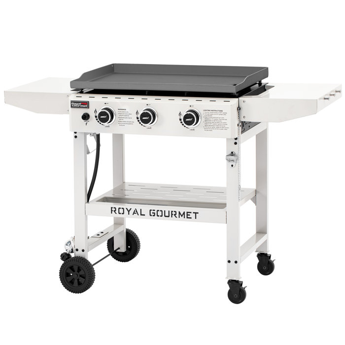 Royal Gourmet 28-Inch 3-Burner Propane Gas Griddle with Collapsible ...