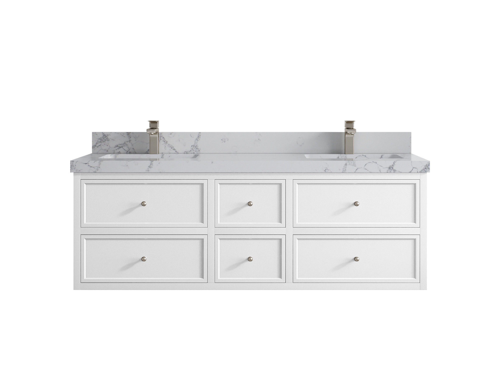 Willow Collections Roswell Floating 60'' Double Bathroom Vanity with ...