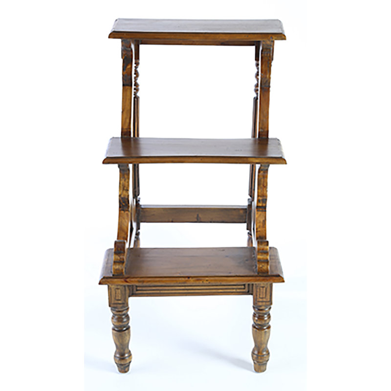 WFX Utility™ Library 3 Step Wood Step Stool & Reviews | Wayfair
