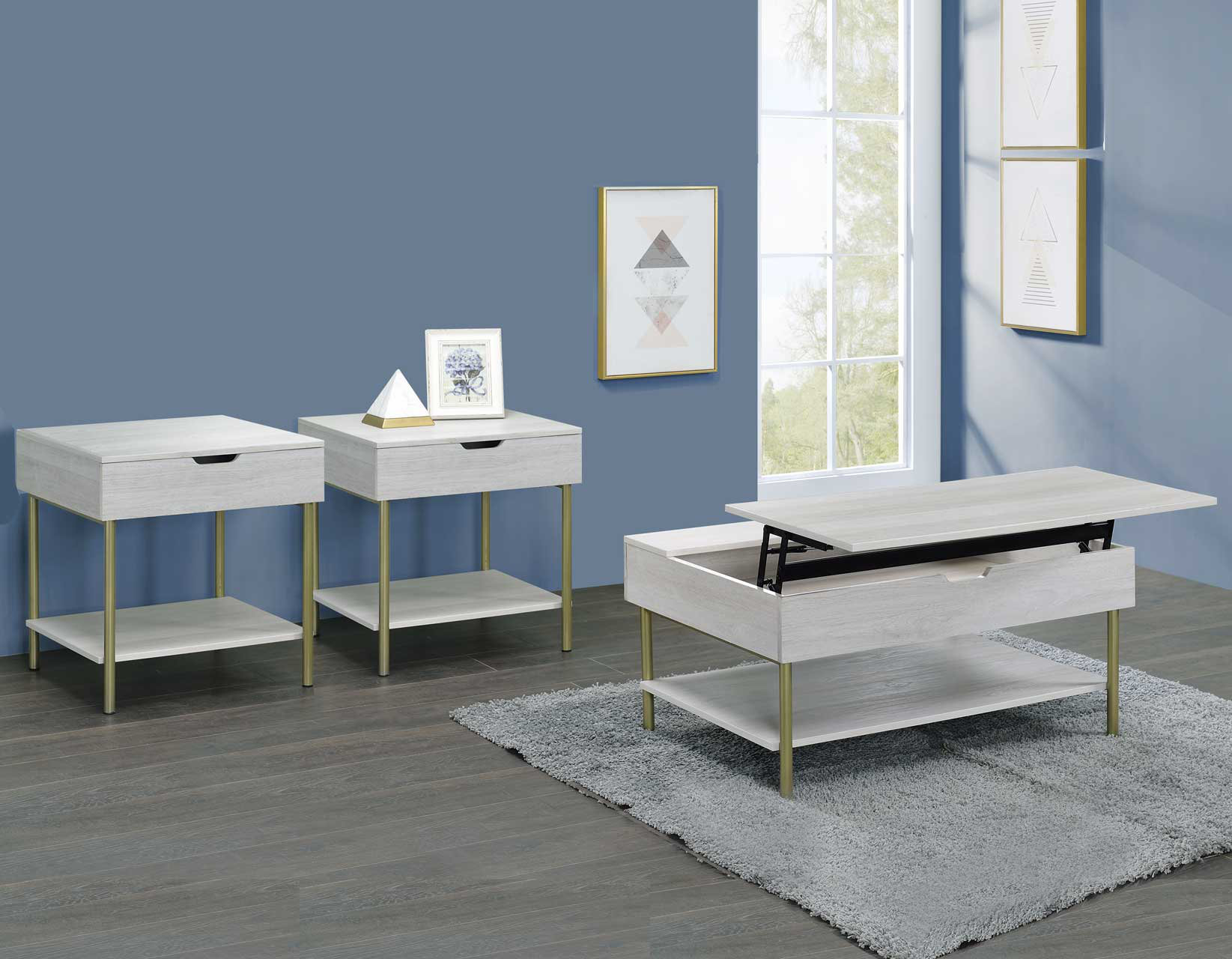 Corrigan Studio® Whitman 3-Piece Lift-Top Cocktail Set | Wayfair