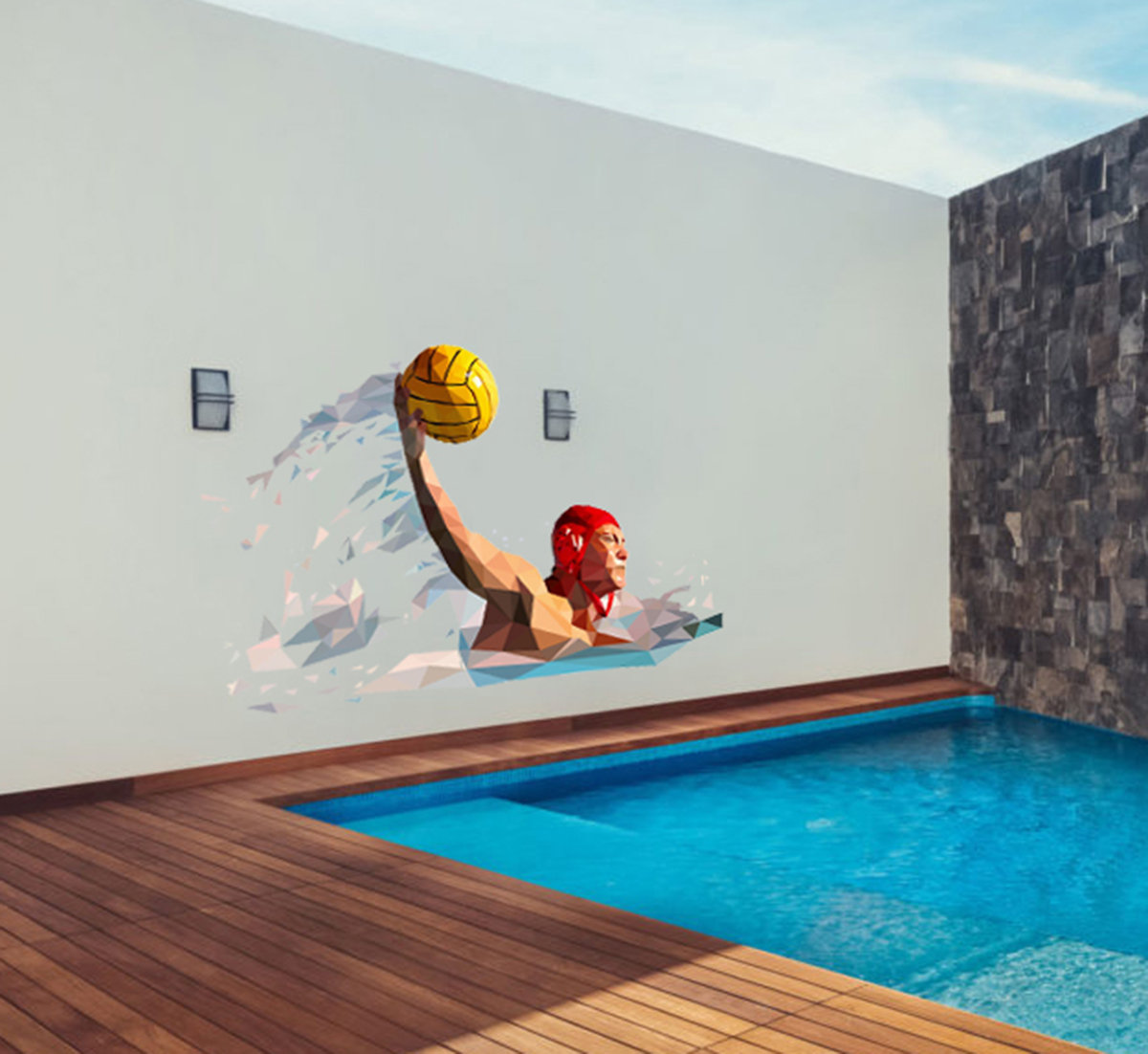 Lark Manor™ Wall Vinyl Decal Home Decor Art Sticker Water Polo Players ...