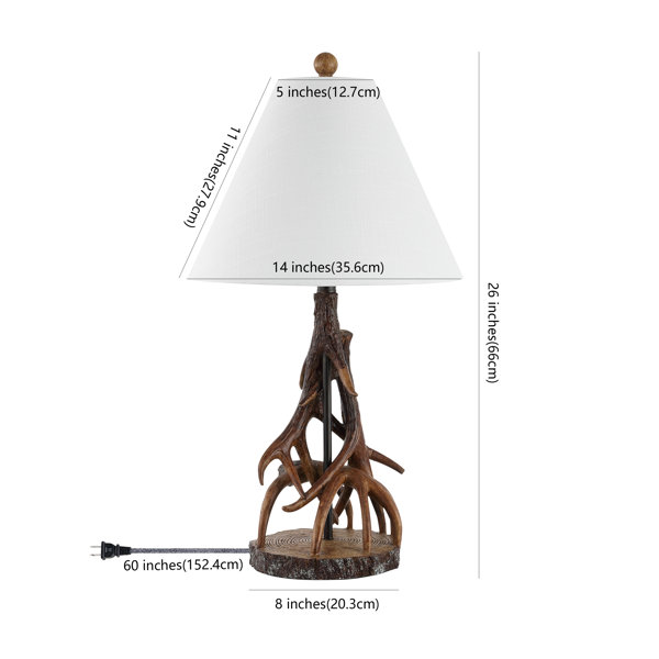 Millwood Pines Kathrina 26" Dark Brown Tripod Table Lamp | Wayfair