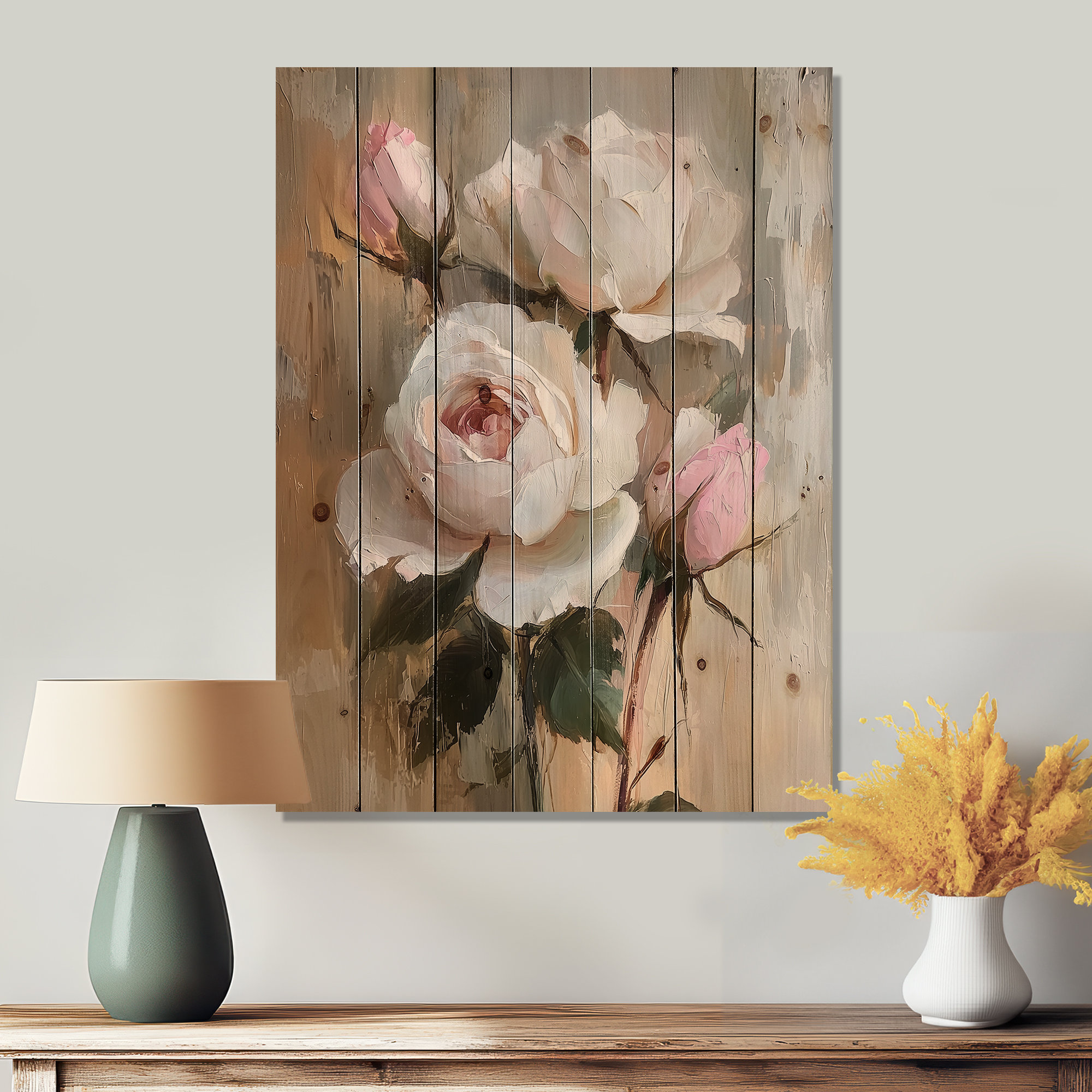 Ophelia & Co. Roses Bouquet Garden Of Grace III - Roses Wood Wall Decor ...
