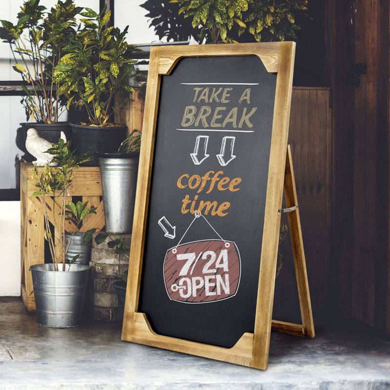Union Rustic Solid Wood Free Standing Chalkboard | Wayfair