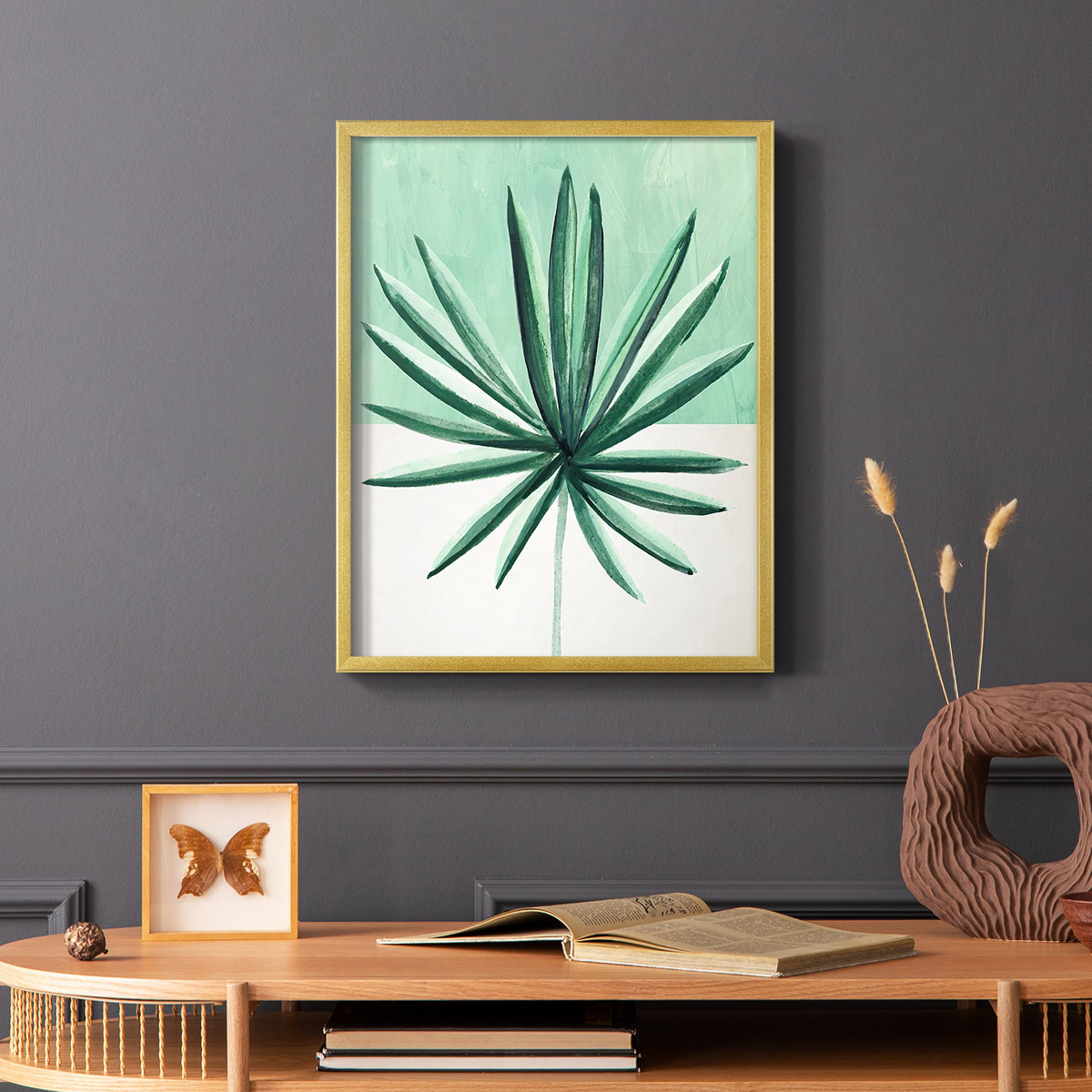Dakota Fields Verging Palm IV Framed Print - Solid Wood | Wayfair