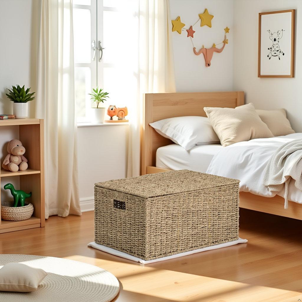 East Urban Home Abercromby Abercromby Seagrass Storage Trunk 19.7 x 13. ...