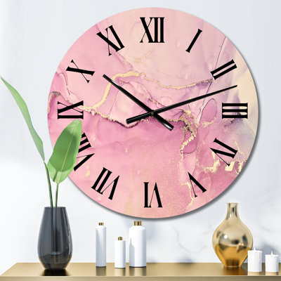 pink skeleton clock