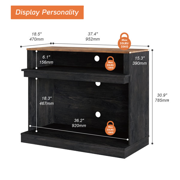 Gracie Oaks Farmhouse TV Stand For 45 Inch TV | Wayfair