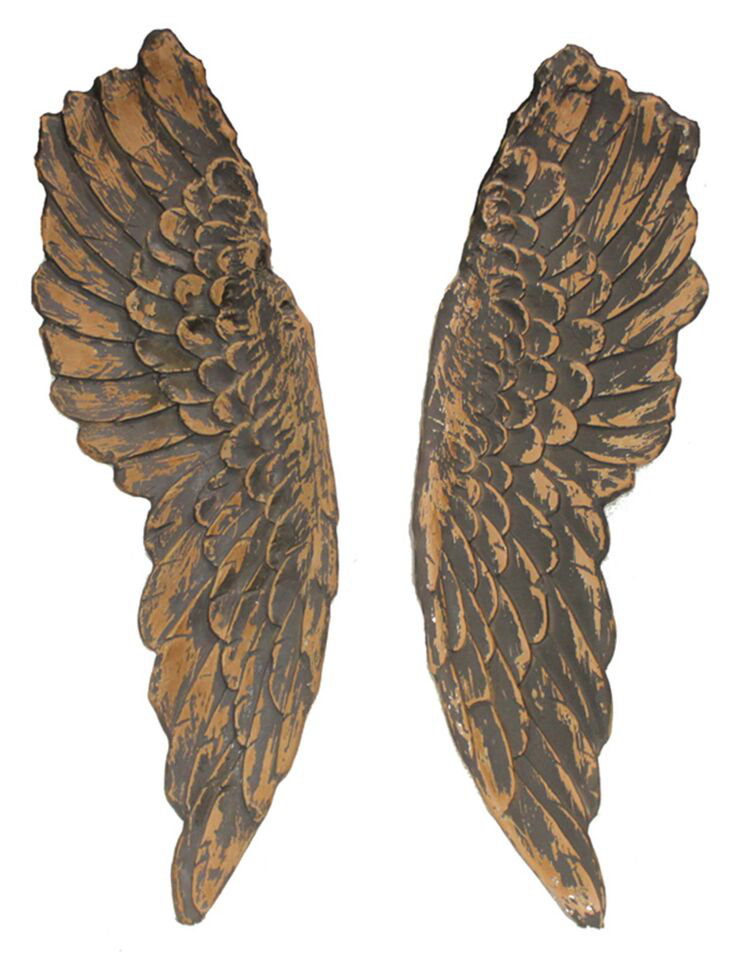 One Allium Way® 2 Piece Traditional Fibre Stone Wings Wall Décor ...