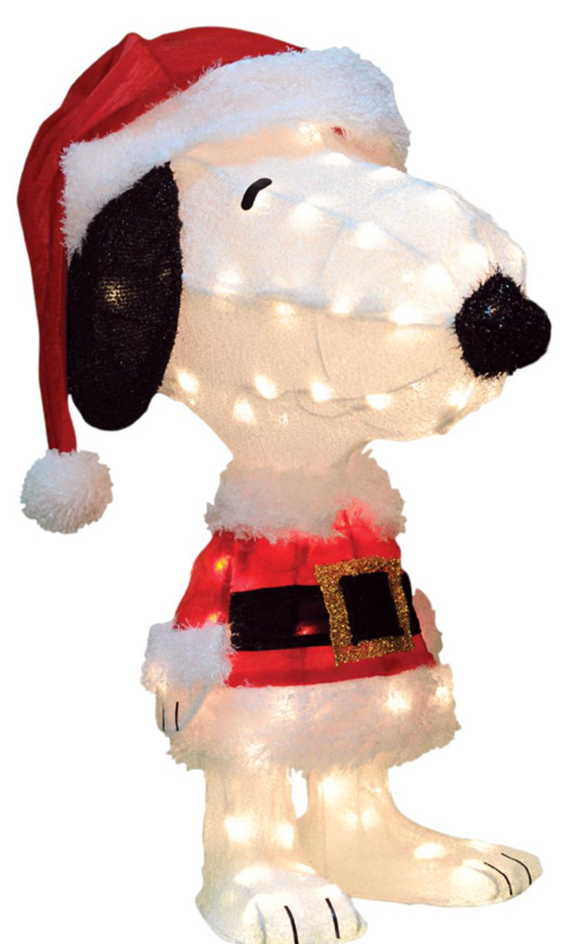Northlight Seasonal Peanuts Snoopy in Santa Suit Christmas Lighted ...