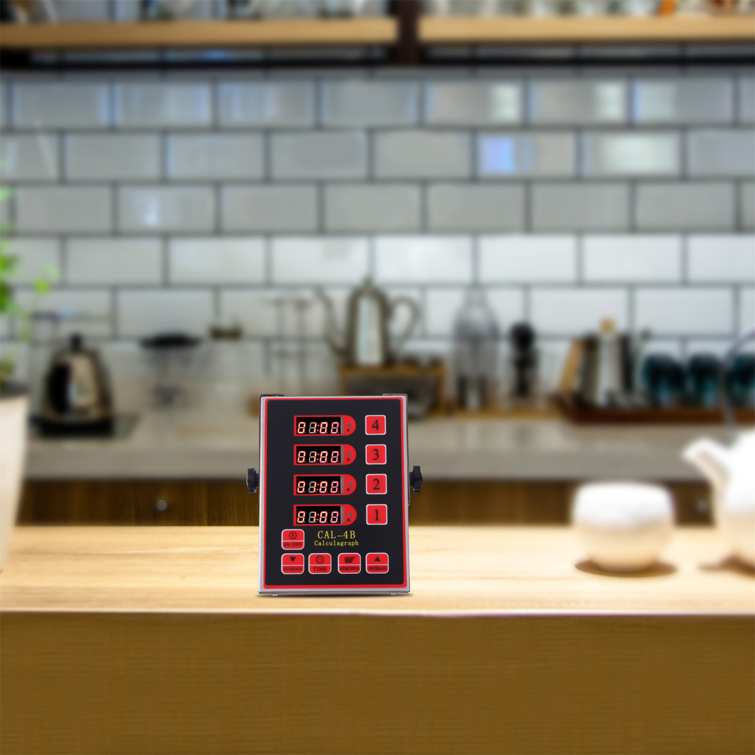 YINXIER 4 Channel Commercial Digital Kitchen Timer Blue Loud Cooking ...