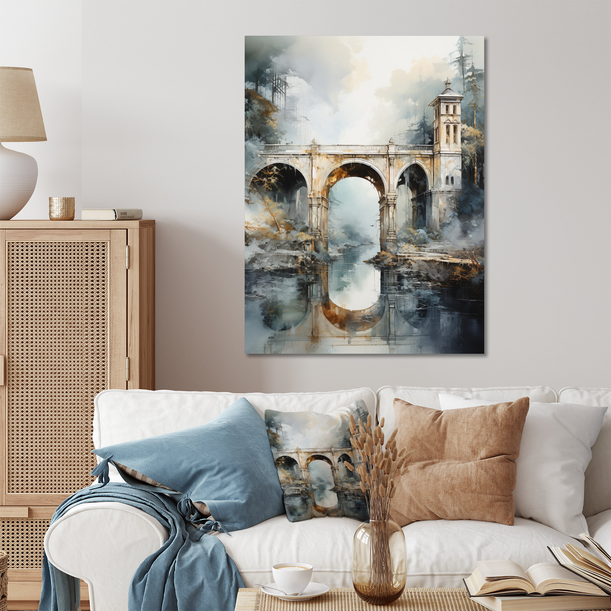 August Grove Grey Bridge Ethereal Overpass II - Bridges Metal Art Print ...