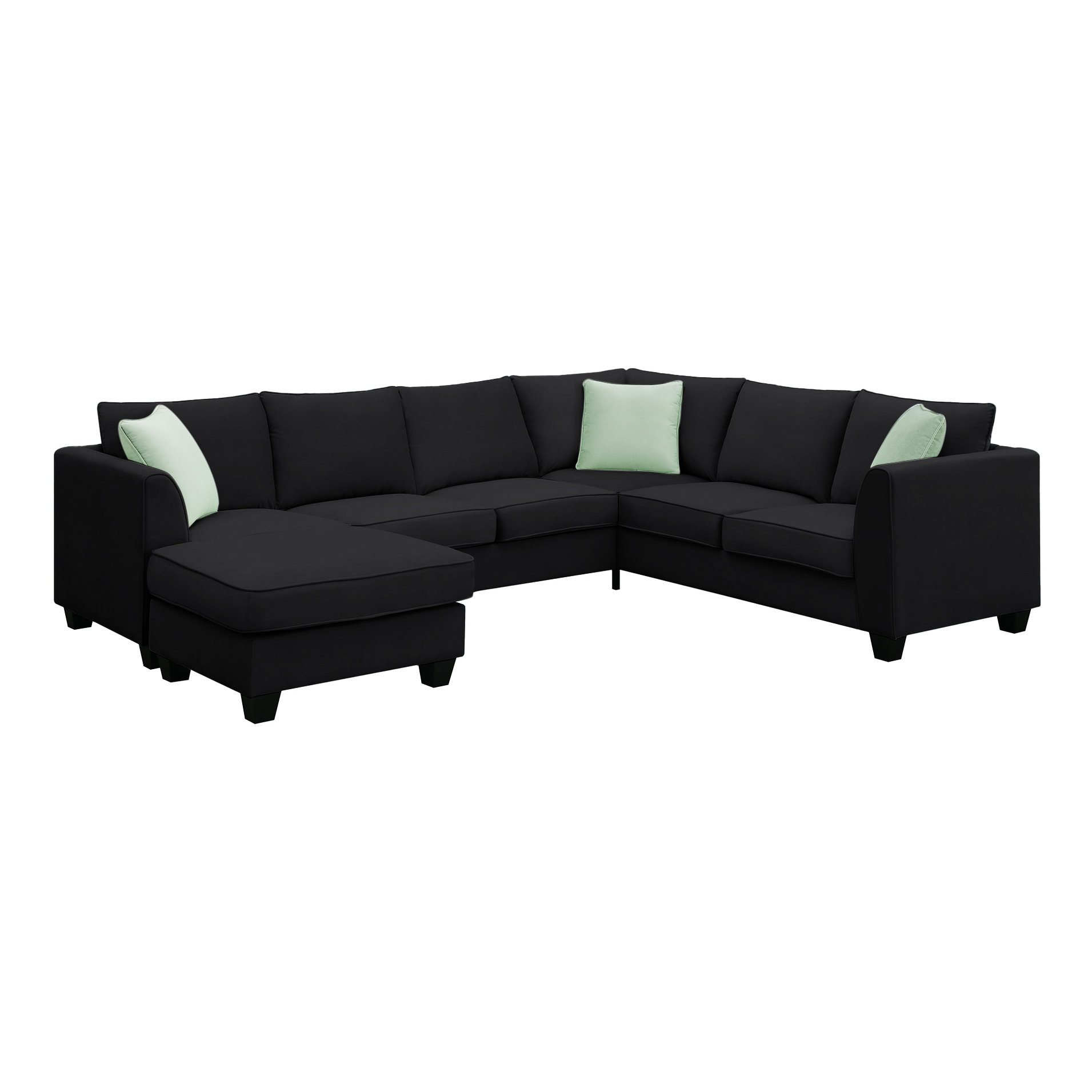 Latitude Run® Living Room 112*87" Sectional Fabric , L Shape With , 7 ...