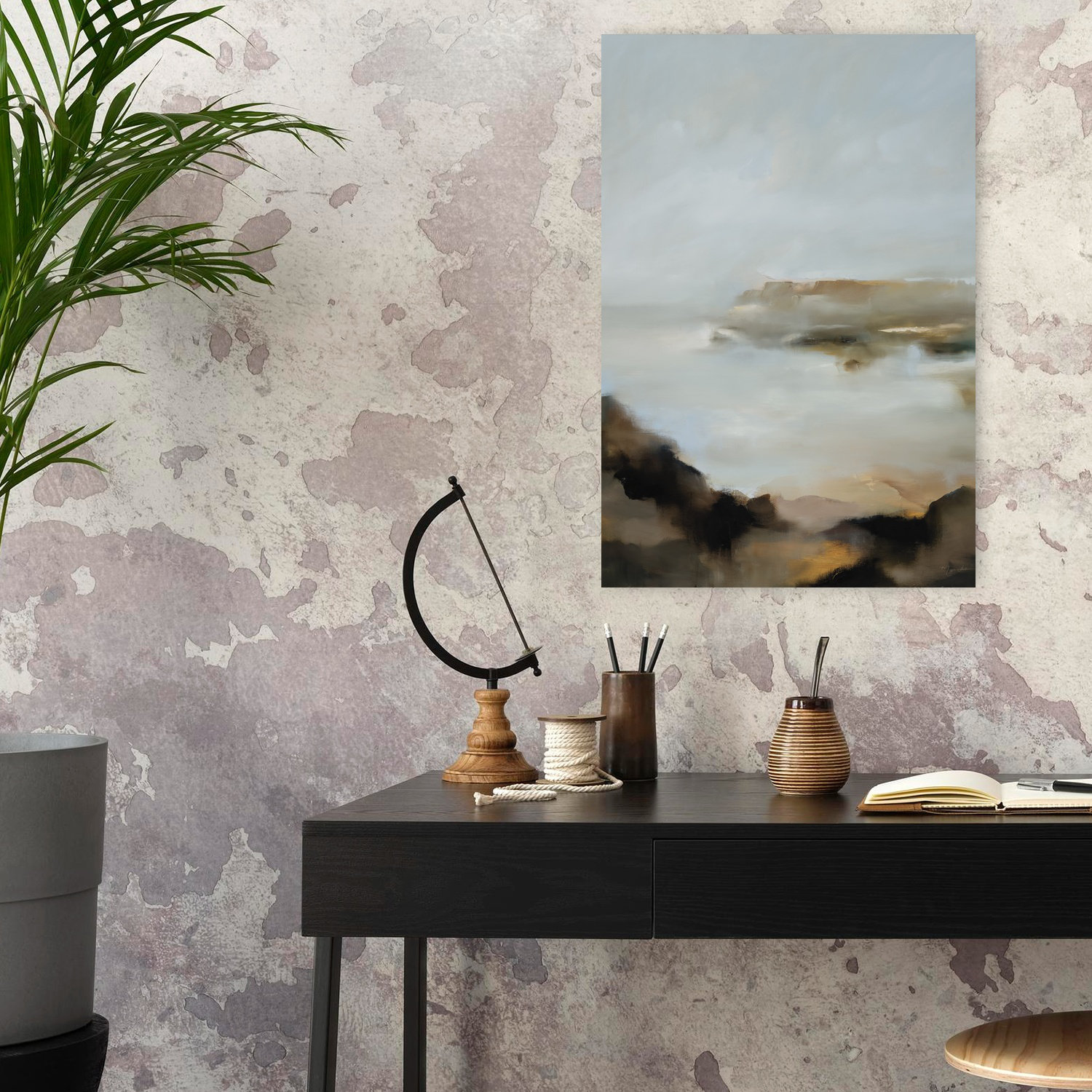 Dovecove Coastal Reverie Abstract Ethereal Coastal Landscape Art | Wayfair