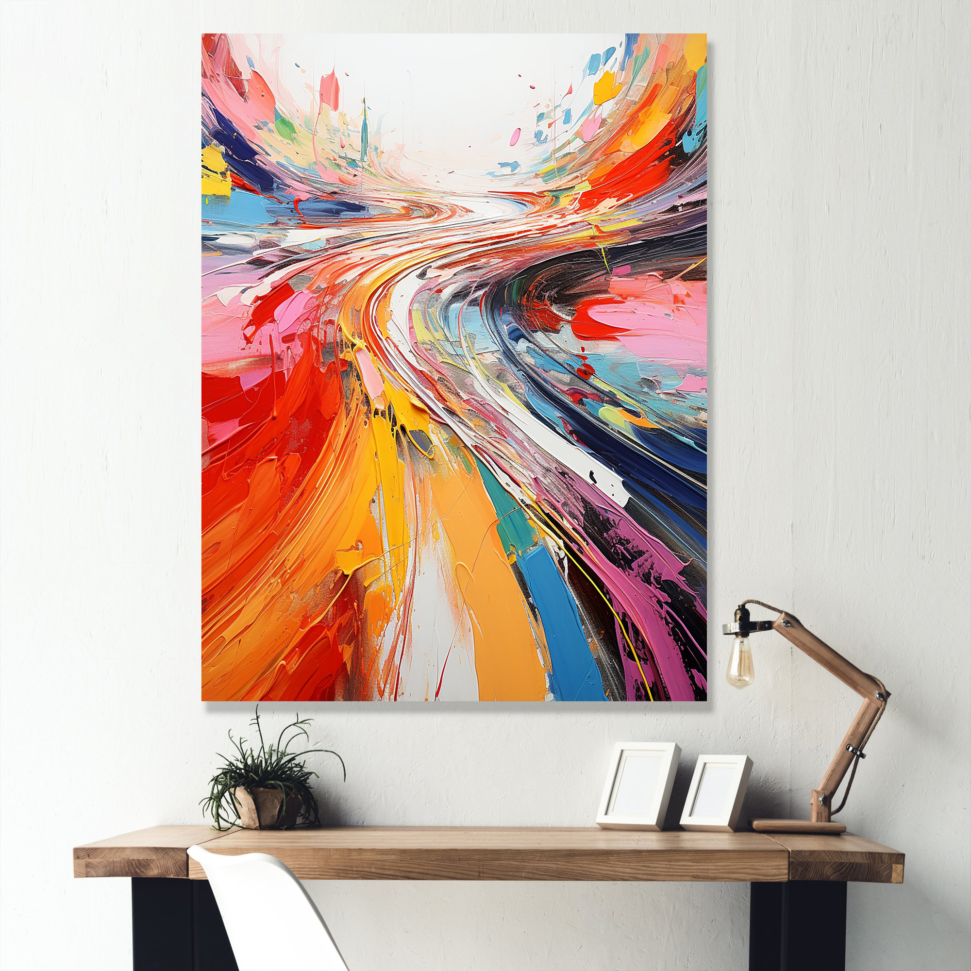 Wrought Studio™ Colorful Race Tracks Of Surrealism Land 3 - Race Tracks ...