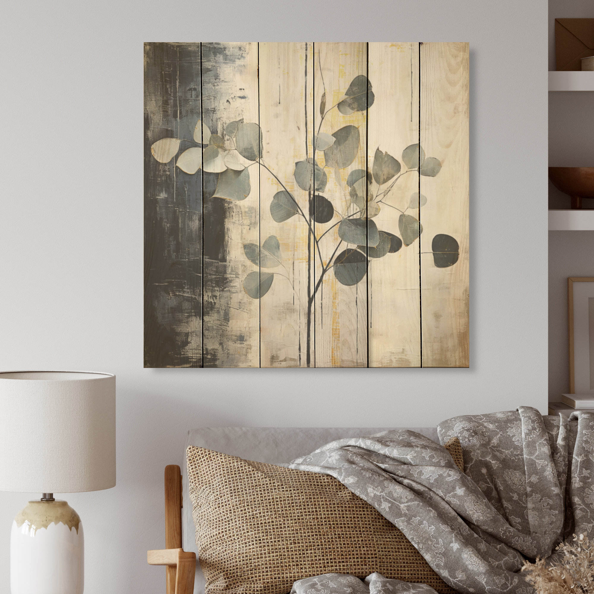 Winston Porter Monochrom Iron Ivy Leaves - Leaves Wood Wall Art On ...