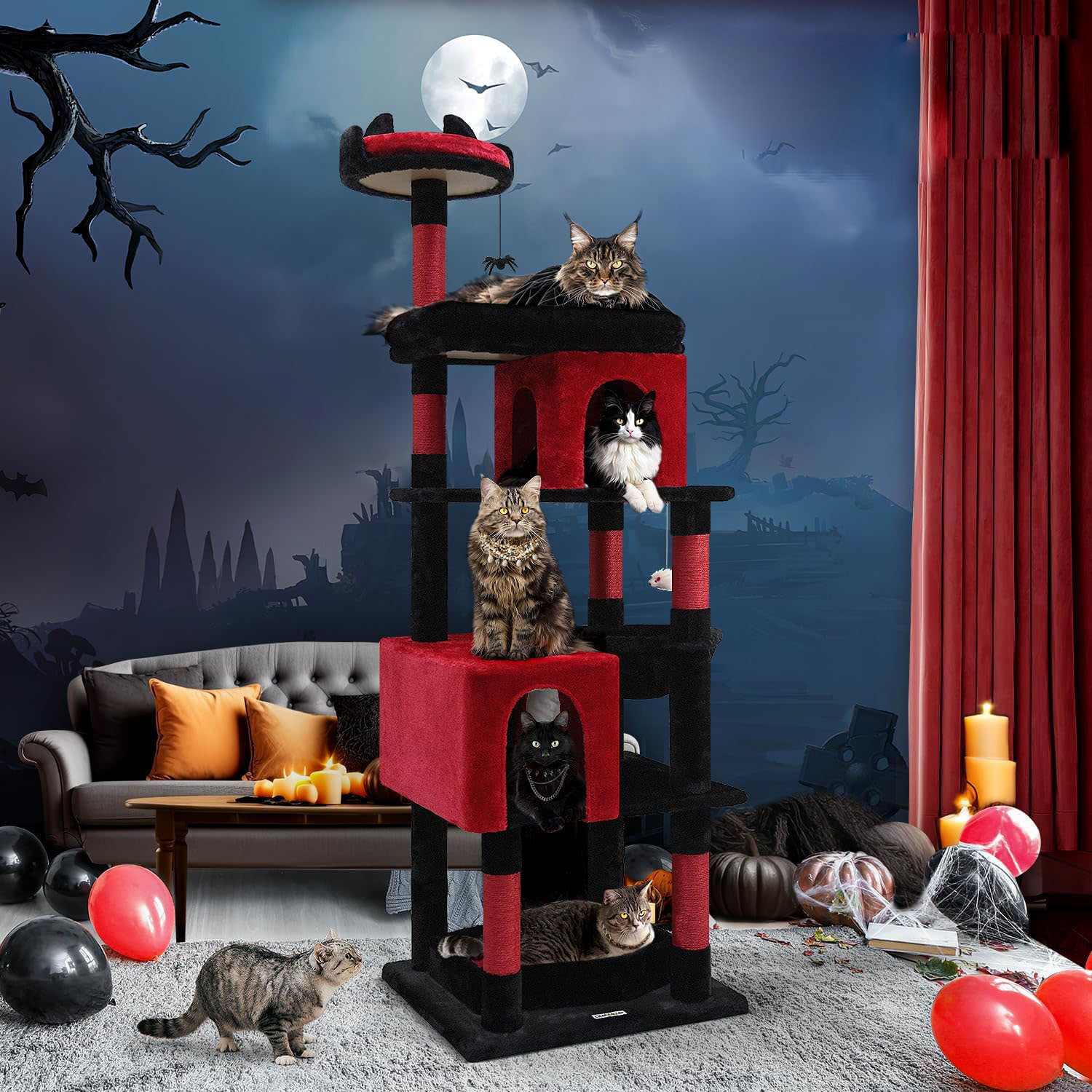 ASTER-FORM CORP Cat Trees For Large Cats, Sturdy 72In Maine Coon Cat ...