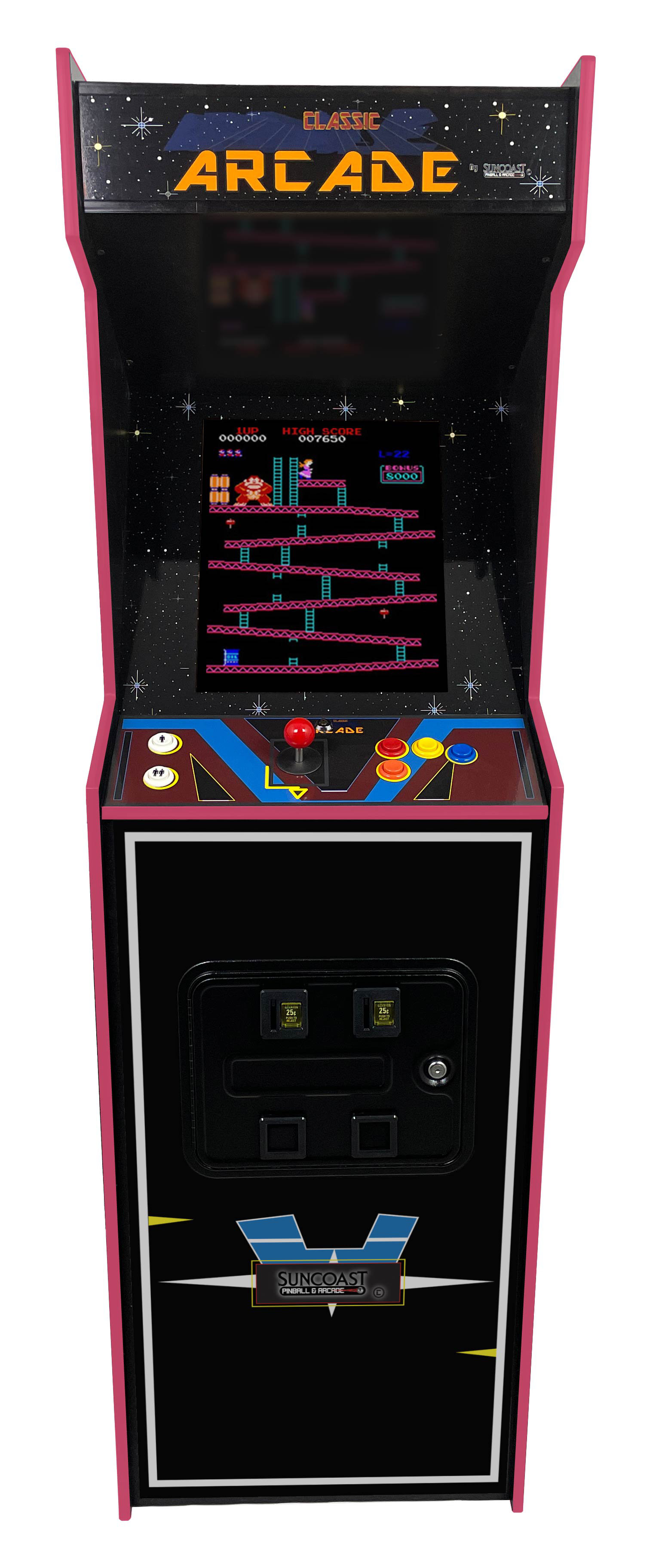 Suncoast Arcade Full Size Arcade Machine with 19" Monitor and 60 Retro ...