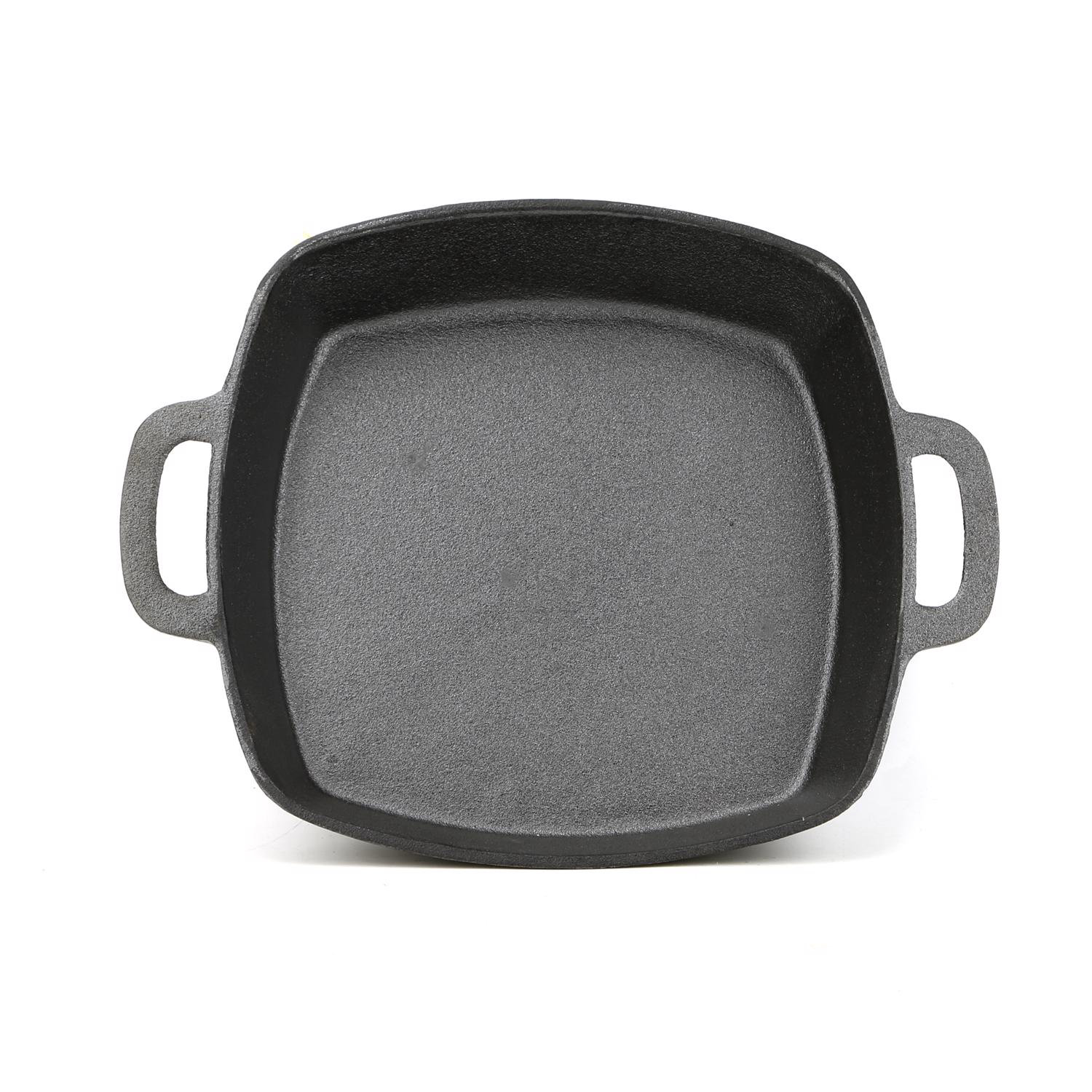 Grill Mark Cast Iron Deep Dish Pan 12.8 in. L X 10.3 in. W 1 pk | Wayfair
