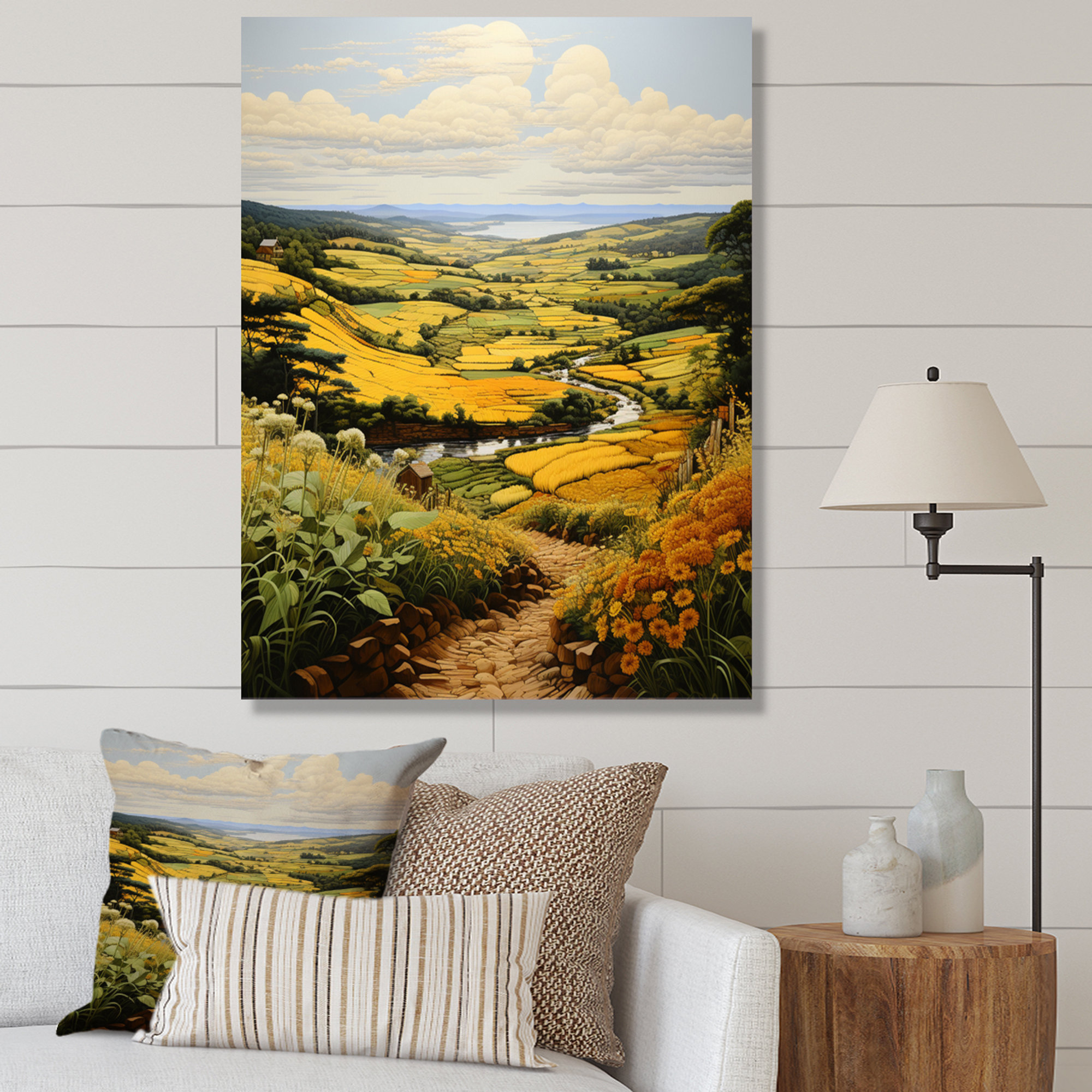 Millwood Pines Farm Harvesting Gold Pastoral II - Landscape & Nature ...