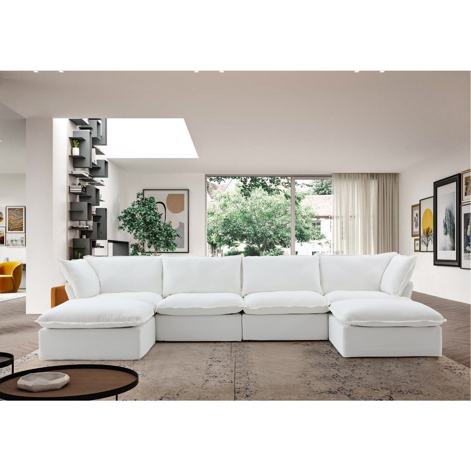 Orren Ellis Atelier 162.98'' Upholstered Sofa, Cloud Sofa Modular ...