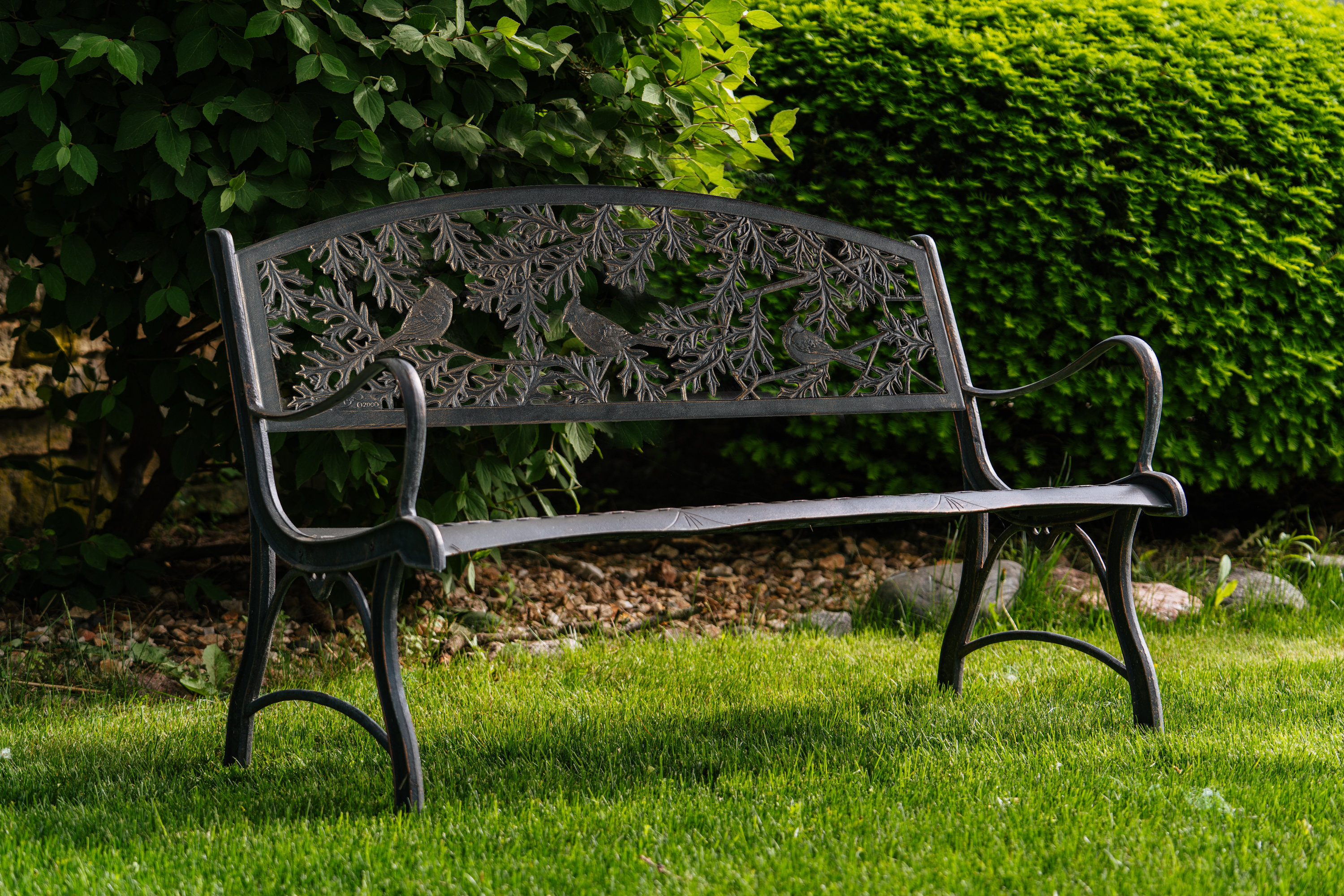 Rosalind Wheeler Cochran Cardinal Cast Iron Park Bench | Wayfair