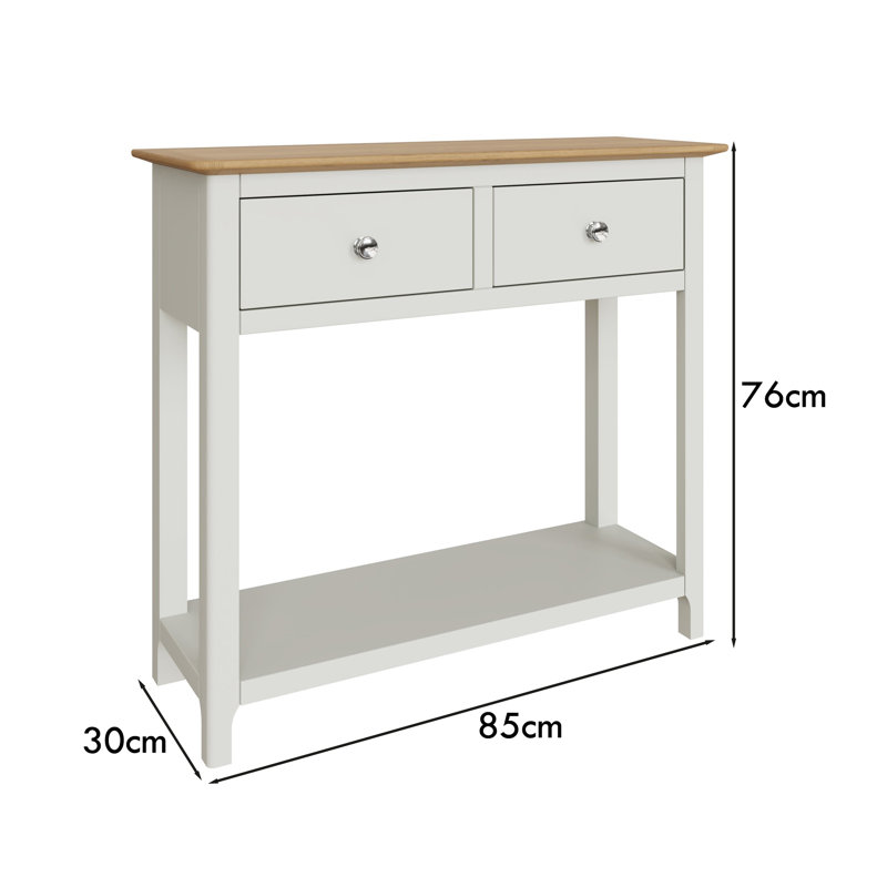 Lark Manor Casiano 85cm Solid Wood 2 Drawer Console Table | Wayfair.co.uk