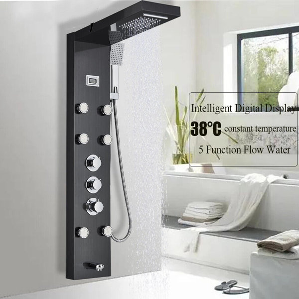 Senlesen 43.7'' Shower Panel with Fixed Shower Head & Reviews | Wayfair