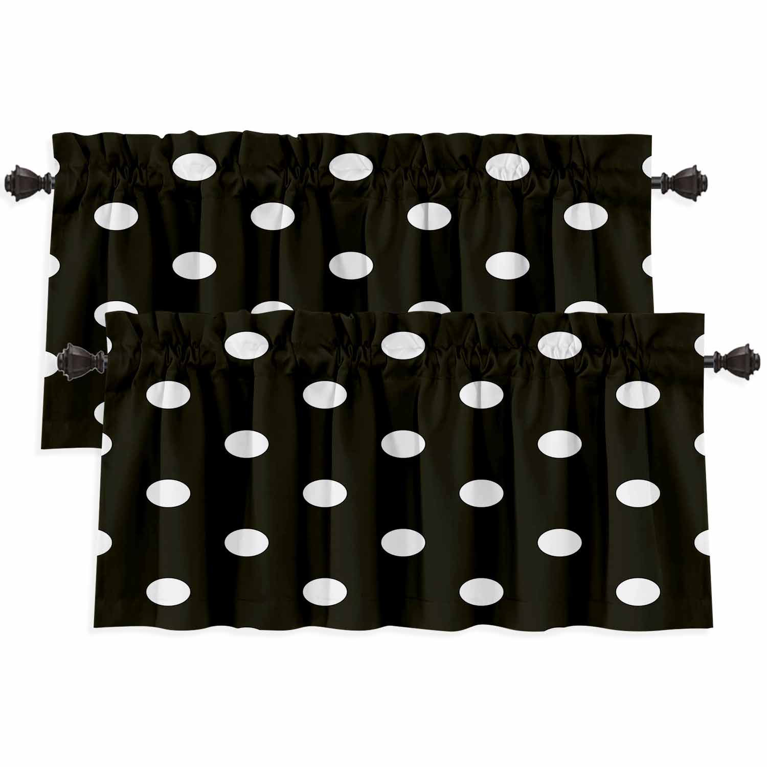 Ophelia & Co. Black 52"W Polka Dot Circle Seamless Classic Style Window ...