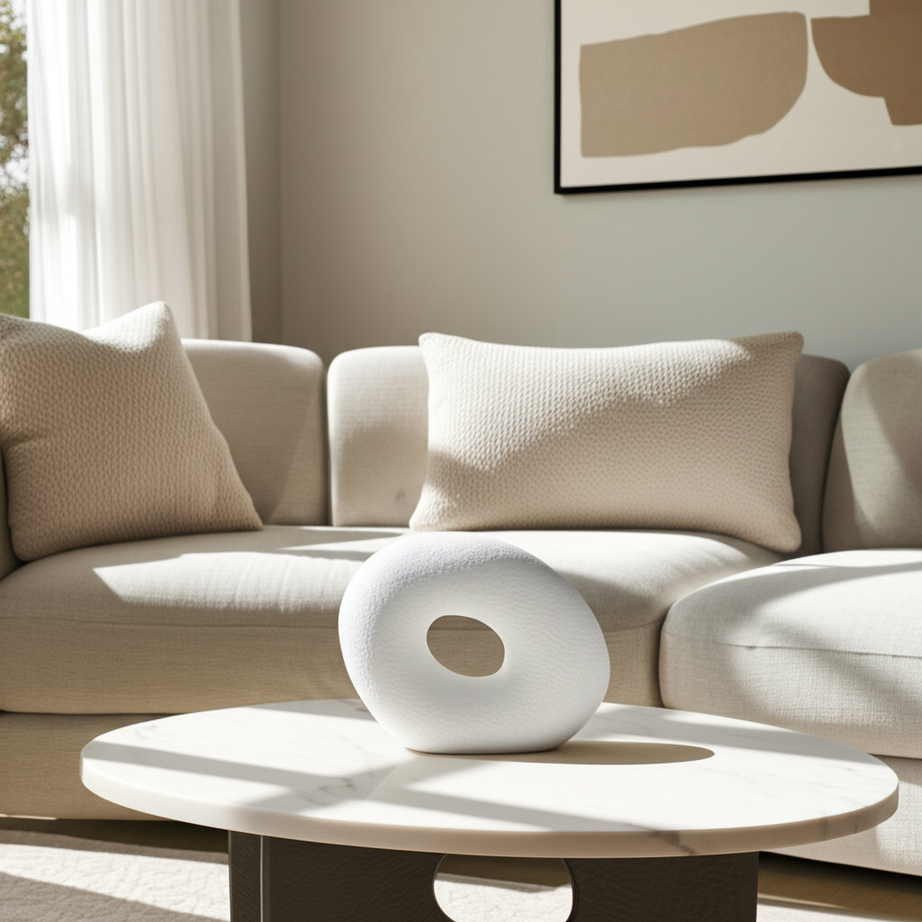 Wrought Studio™ Ceramic Elegance Unique Slanted Circle Decor Piece for ...