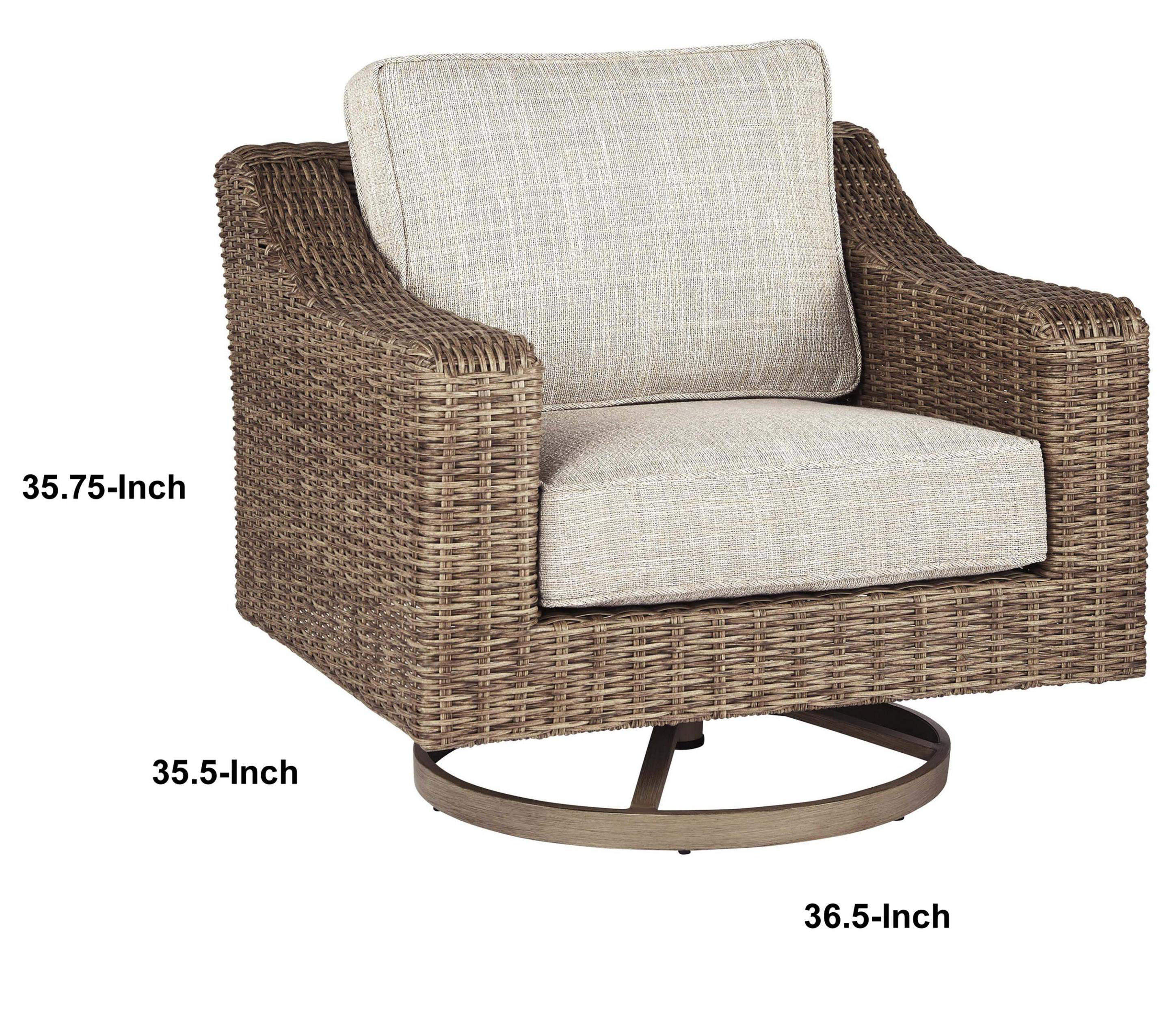 Beachcrest Home™ Shonta Swivel Patio Chair with Cushions | Wayfair