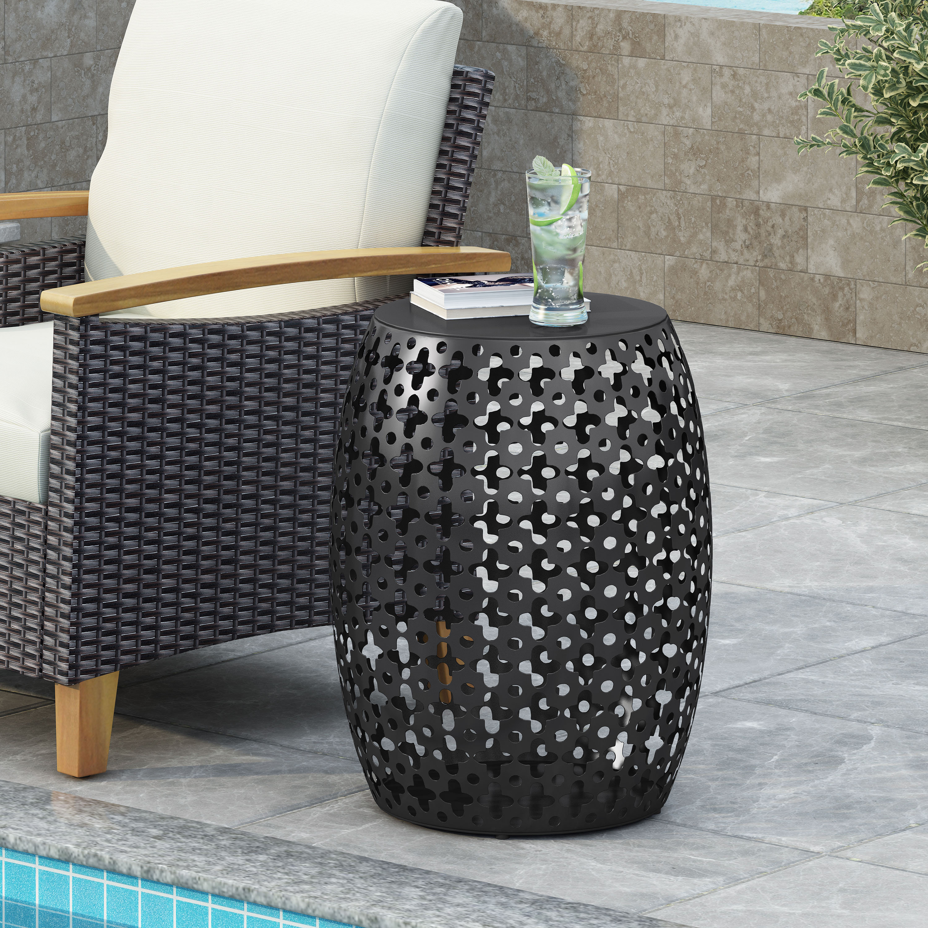 Latitude Run® Metal End Table -Large | Wayfair