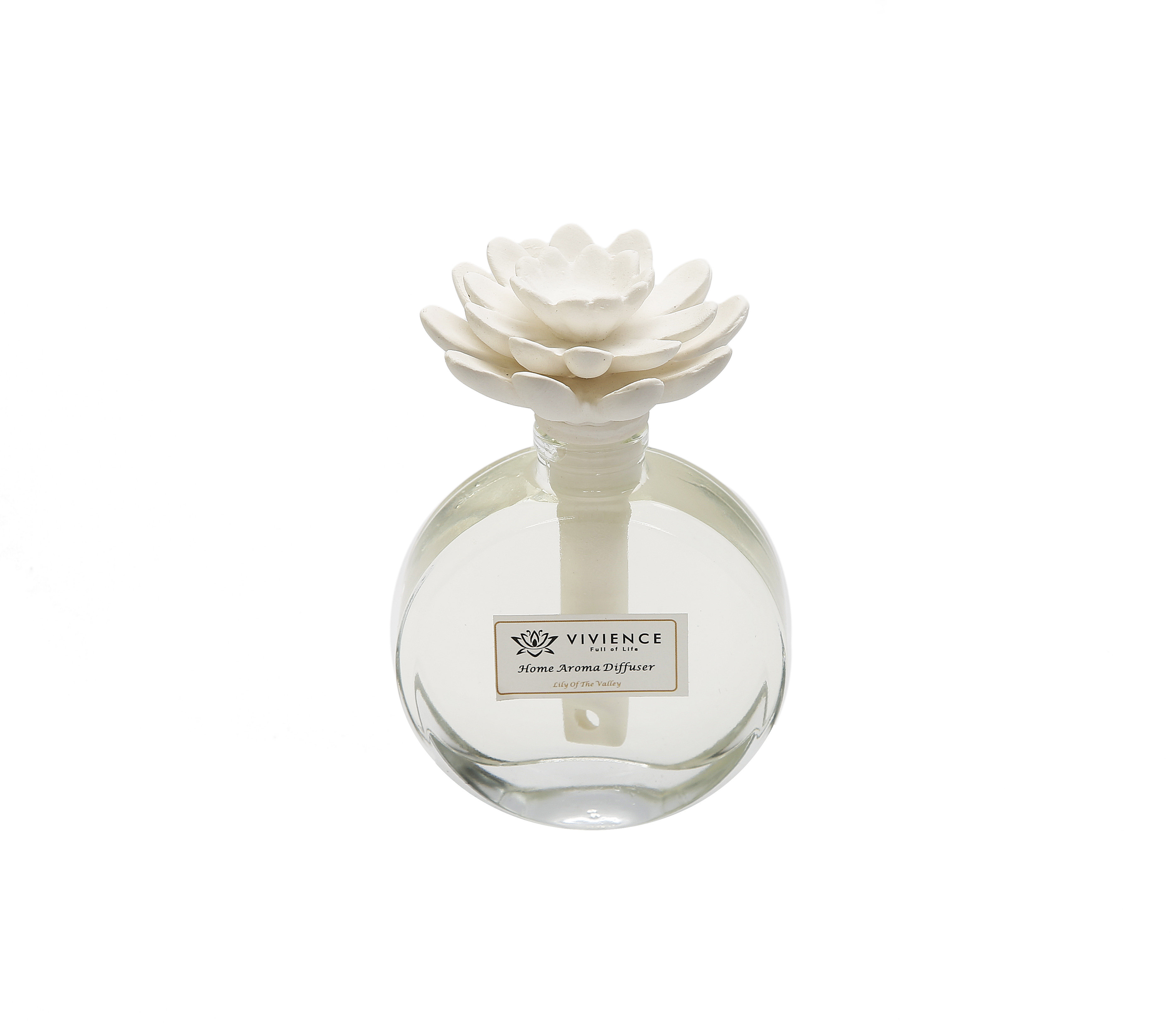 Vivience Clear Bottle Diffuser With White Flower, "Lily Of The Valley ...