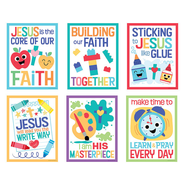 Oriental Trading Company Fun Express Back to School Religious Poster ...