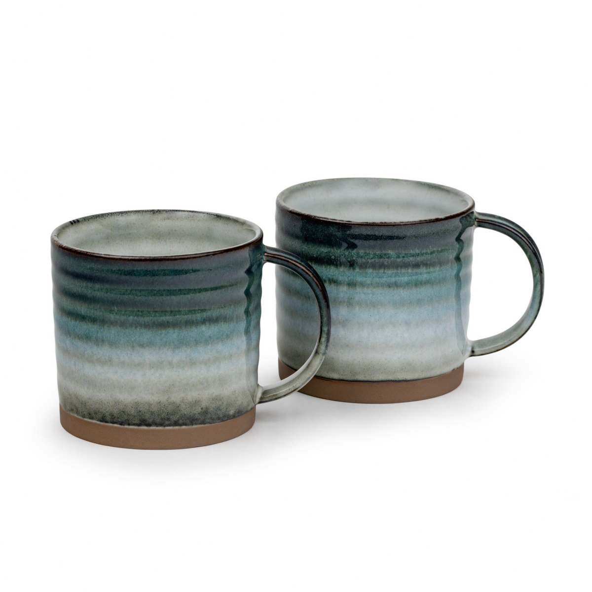 Bredemeijer Tea Mugs in Stoneware Ivar Design in Assorted Blue/Beige ...