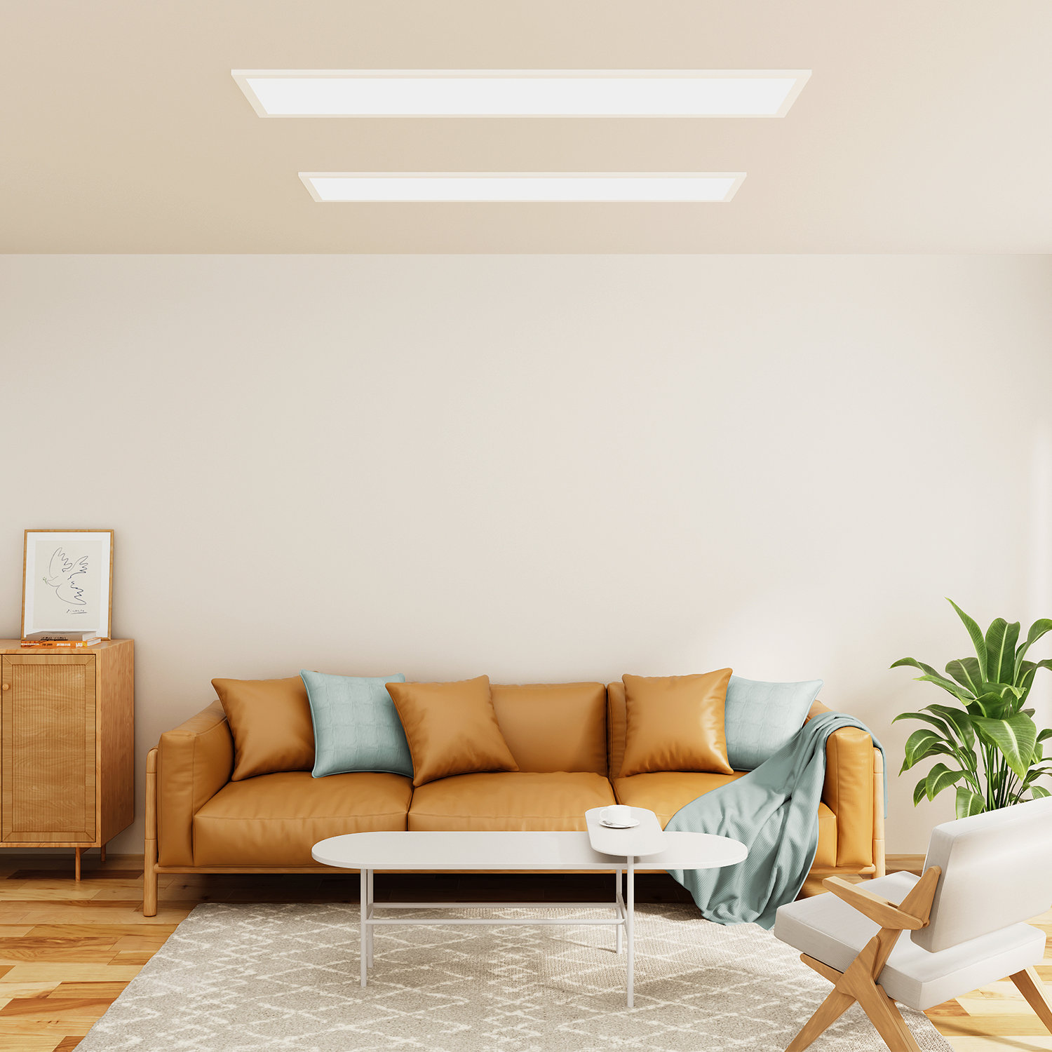 Magshion Dimmable 1X4 LED Troffer Light Fixture With 3 Colour ...