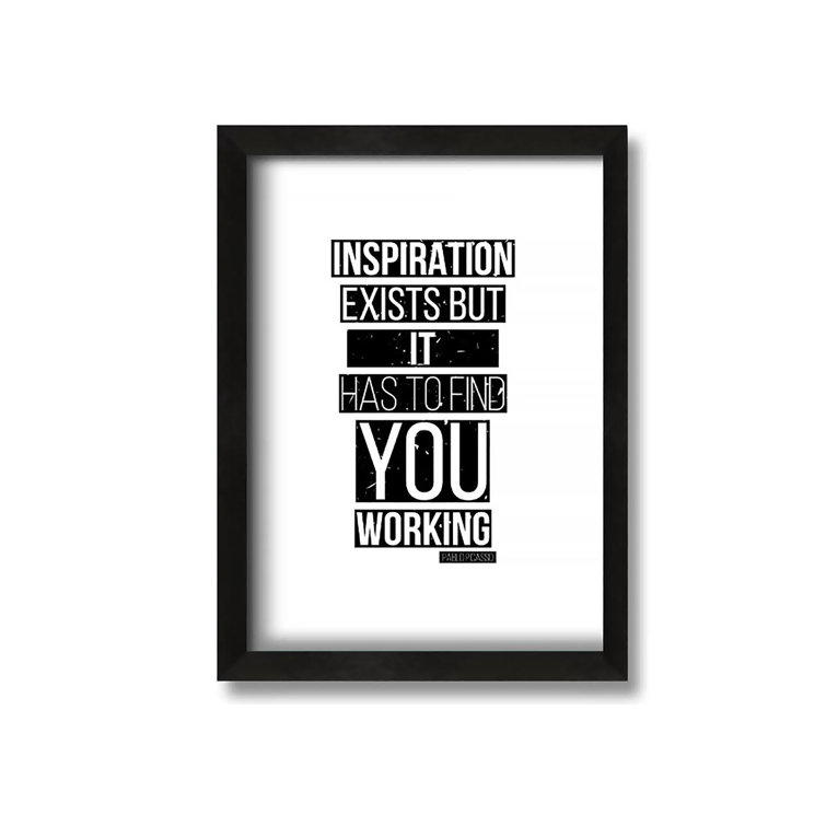 Happy Larry Inspiration Exists - Picture Frame Typography on Canvas ...