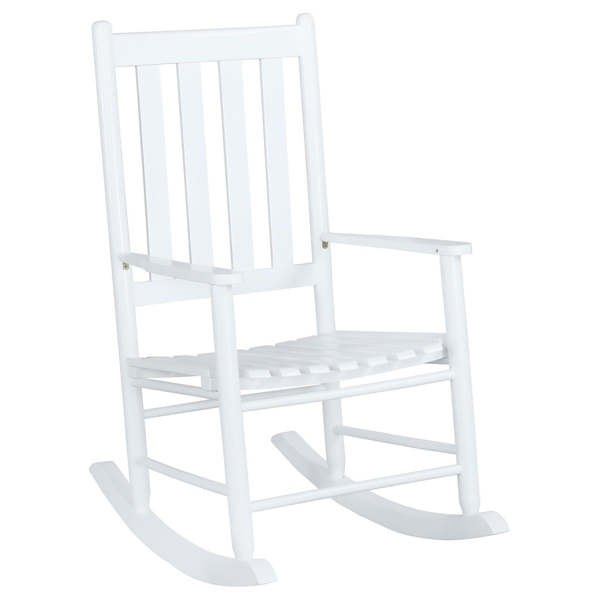 Latitude Run® Classic Mission Style Black Slat Back Rocking Chair, A ...