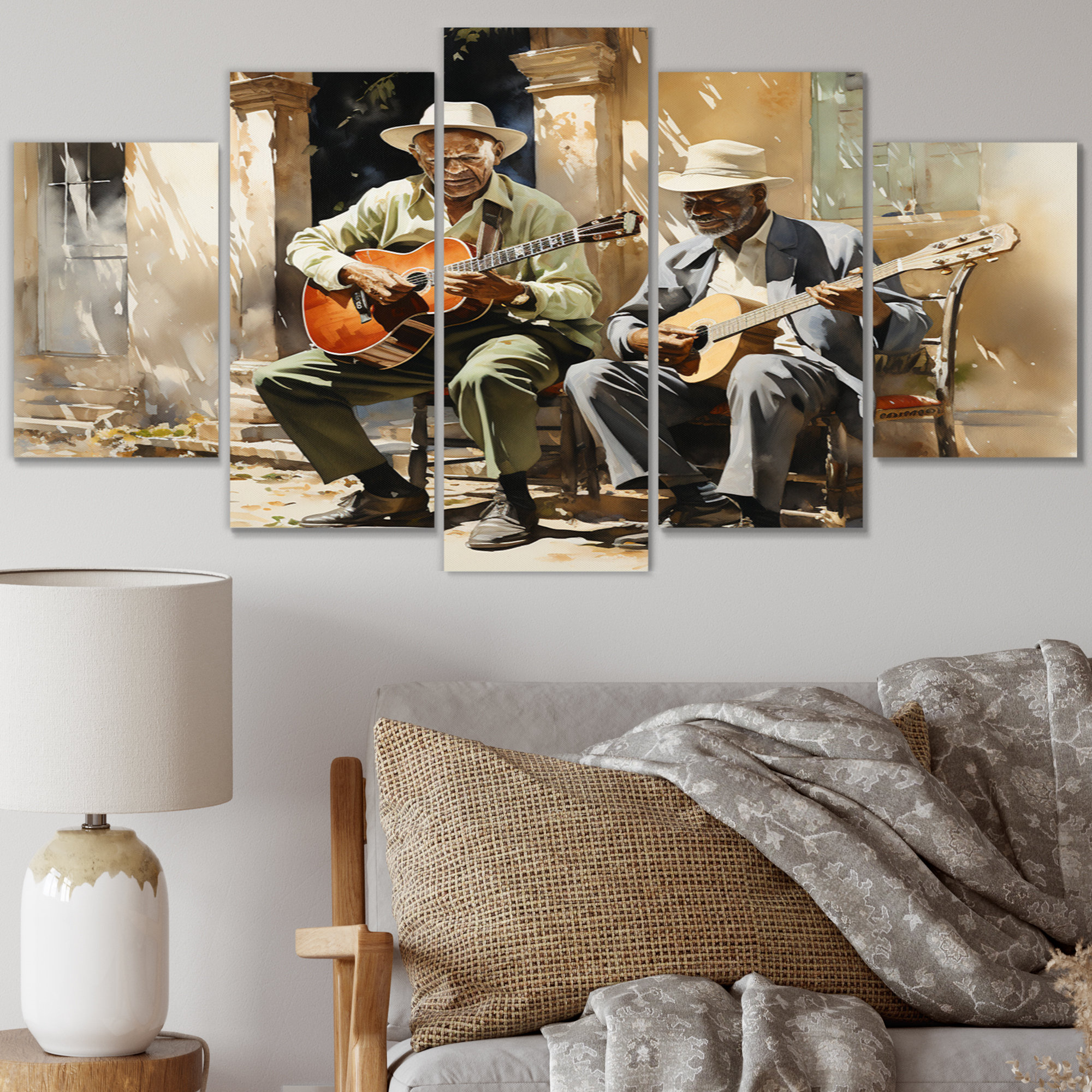 Red Barrel Studio® Beige Cuban Music Singers On Metal 5 Pieces Print ...