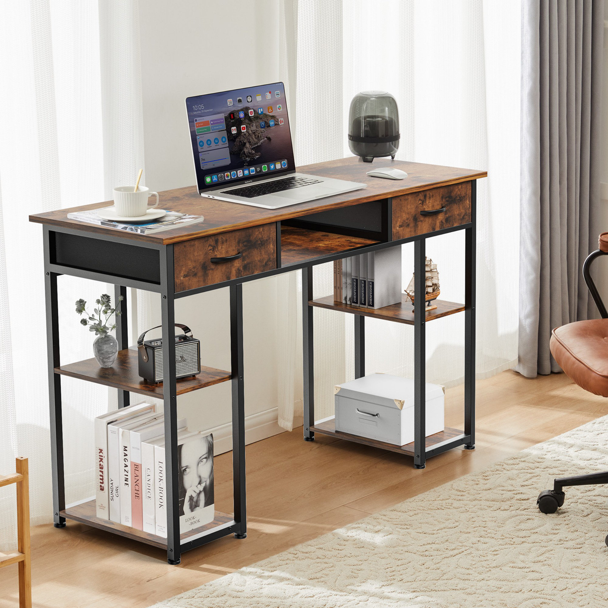Ebern Designs Multi-purpose design practical desk with drawers ...