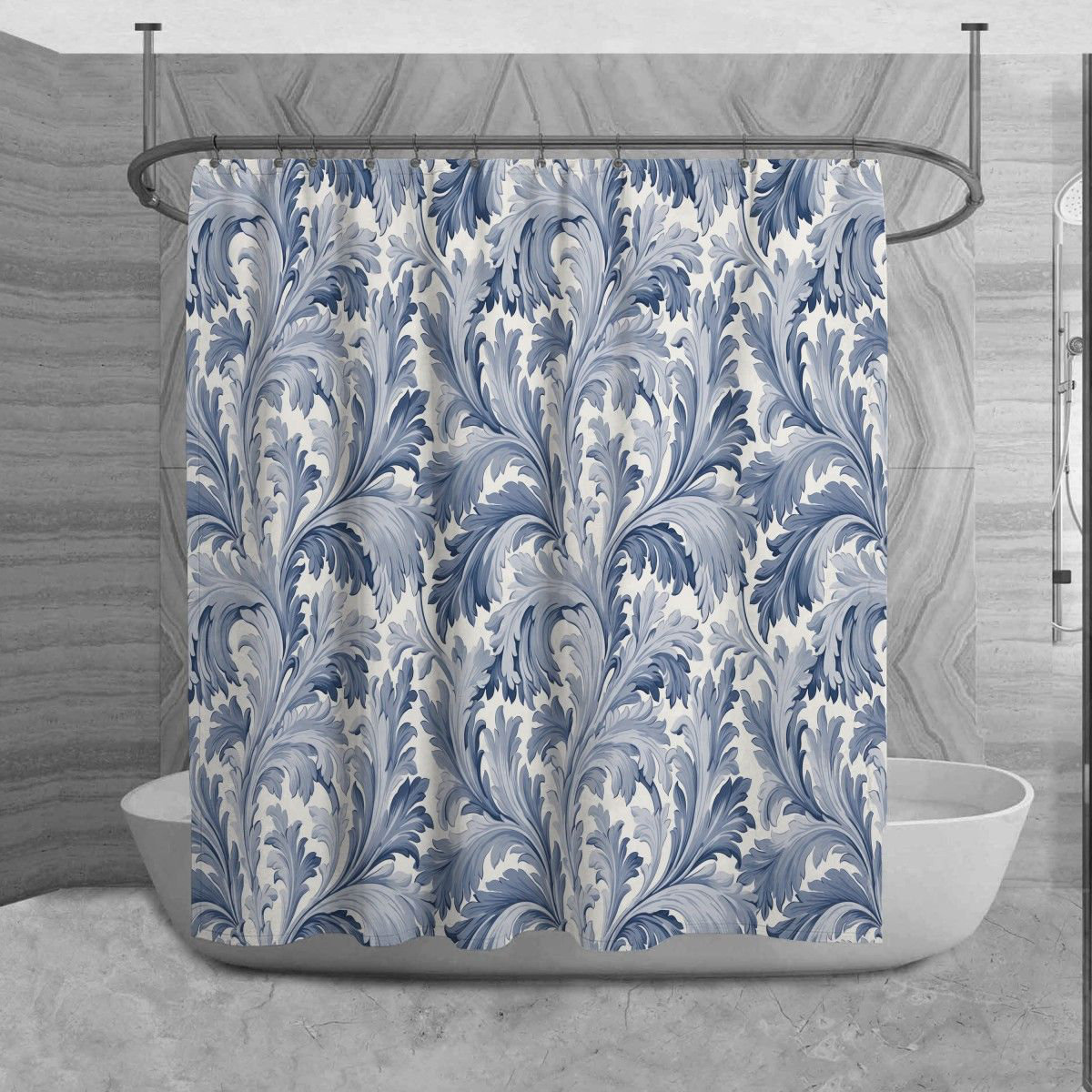 East Urban Home Mikaelyn Floral Shower Curtain | Wayfair