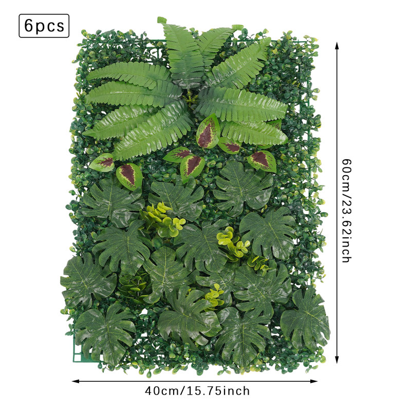 Primrue 6PCS Greenery Walls Artificial Decor | Wayfair