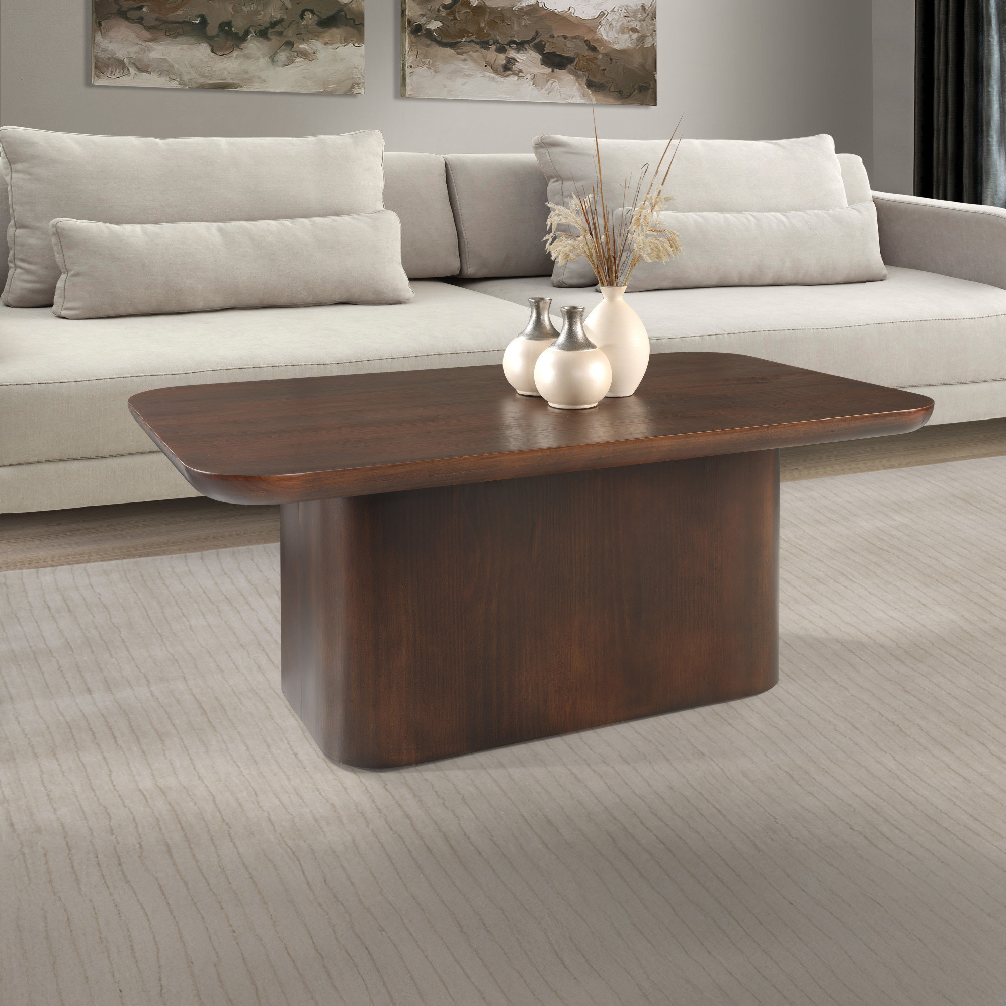 Latitude Run® Hunter Solid Wood Rectangle Coffee Table | Wayfair