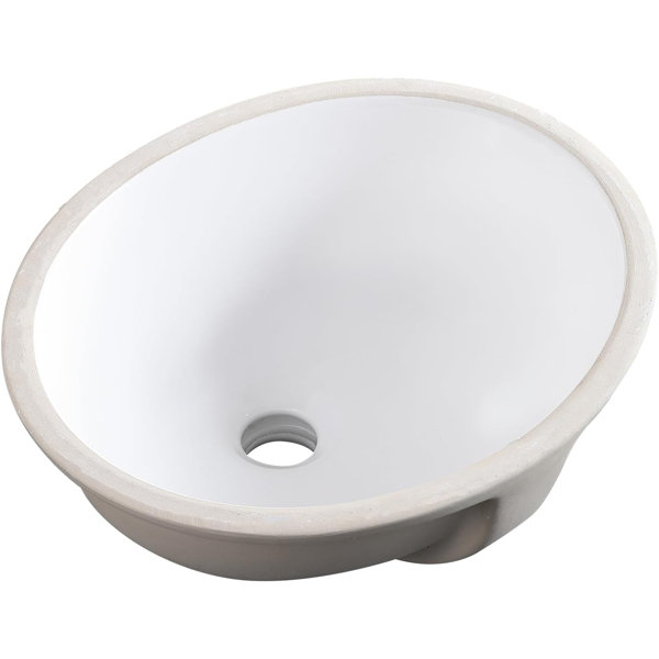 Shimano Small Undermount Bathroom Sink 15.4"X13.2" Oval Undermount Sink ...