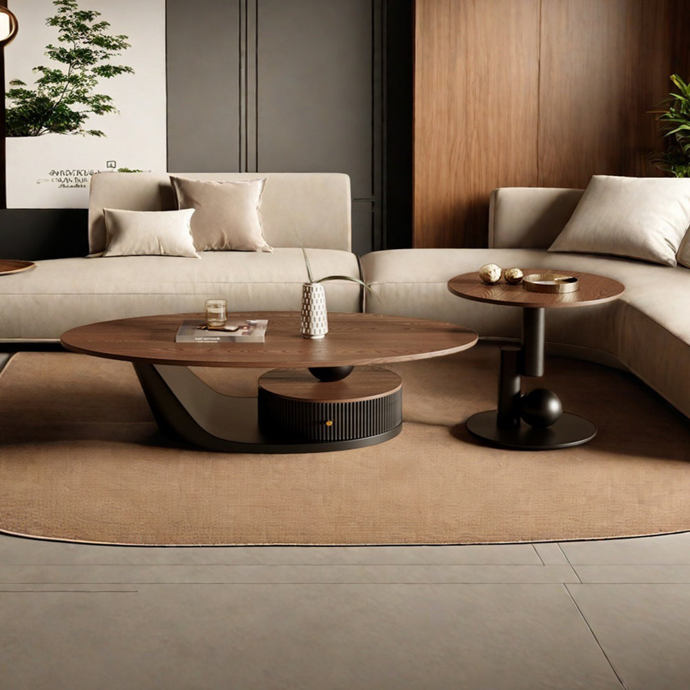 Trentastic Trails Oval Coffee Table with Iron | Wayfair