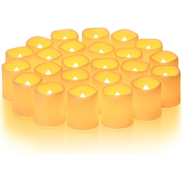 The Party Aisle™ 100Pack Flickering Flameless Votive Candles, 200+Hour ...