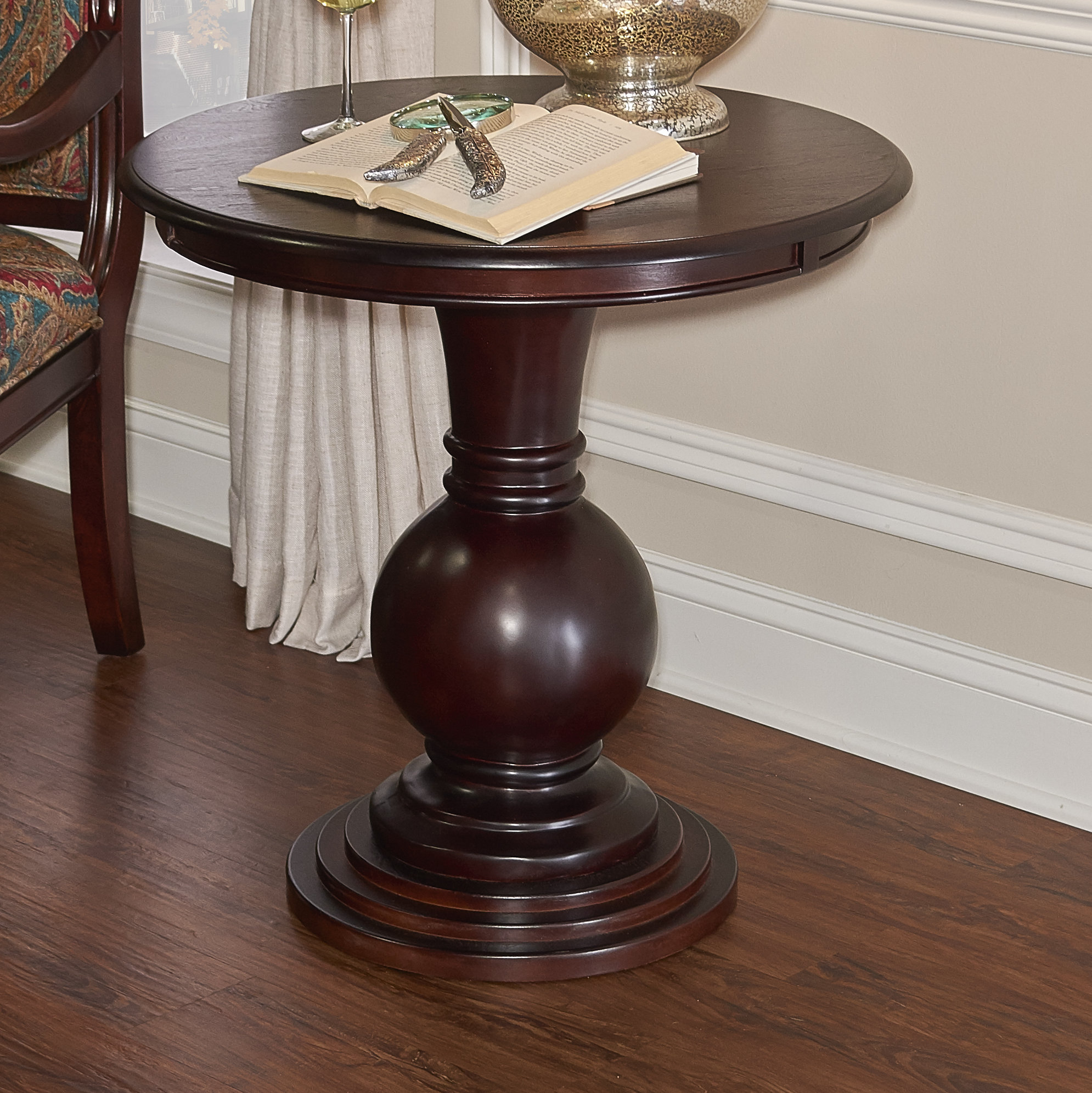 Three Posts™ Knight 26” Round Pedestal End Table & Reviews | Wayfair